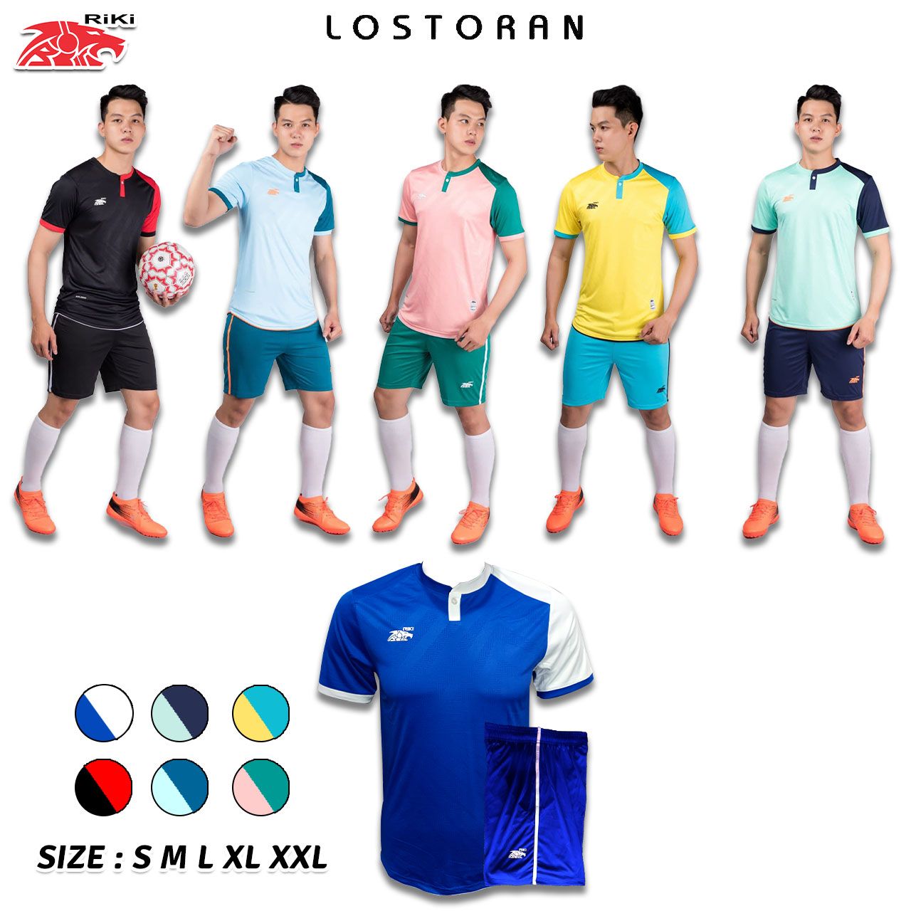 Jersey RIKI, Lostoran, Sky Blue,some size adjusted from L to M, and ...